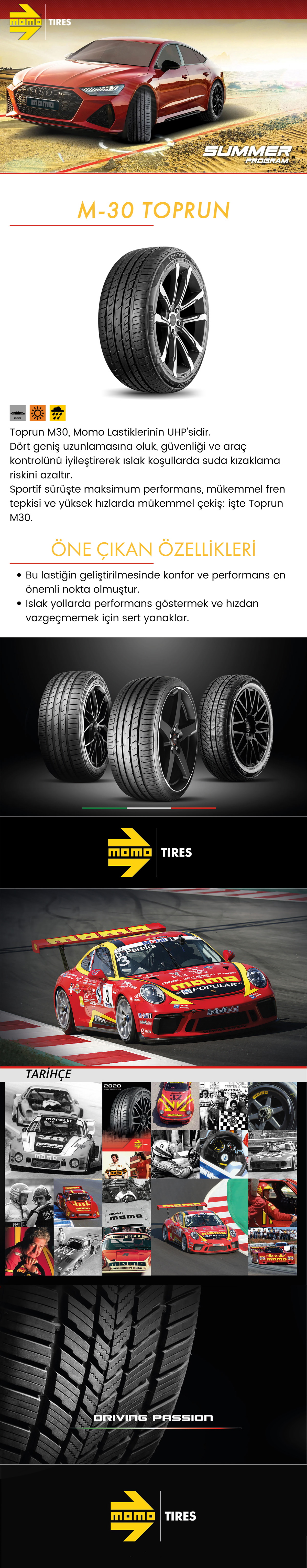 Momo M30 Toprun 205/60 R16 96V Xl Yaz Lastiği (Üretim Yılı: Fiyatı