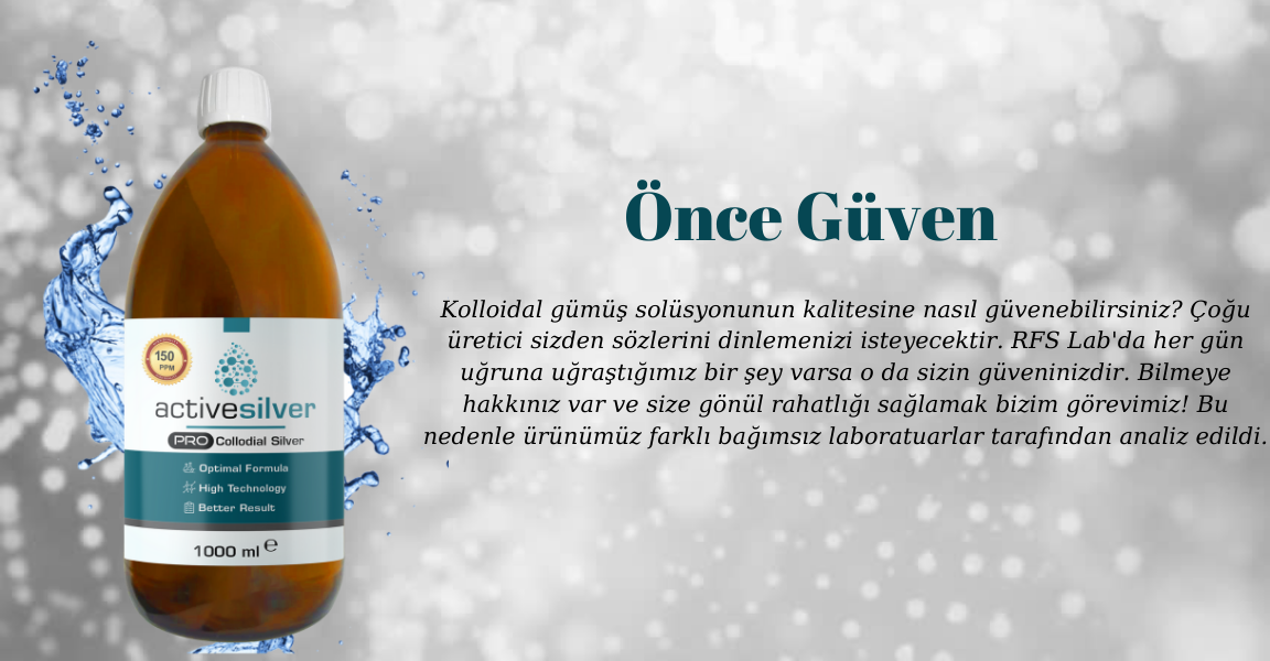 Active Silver Kolloidal Gümüş Suyu 25 PPM - 1000 ml Fiyatı