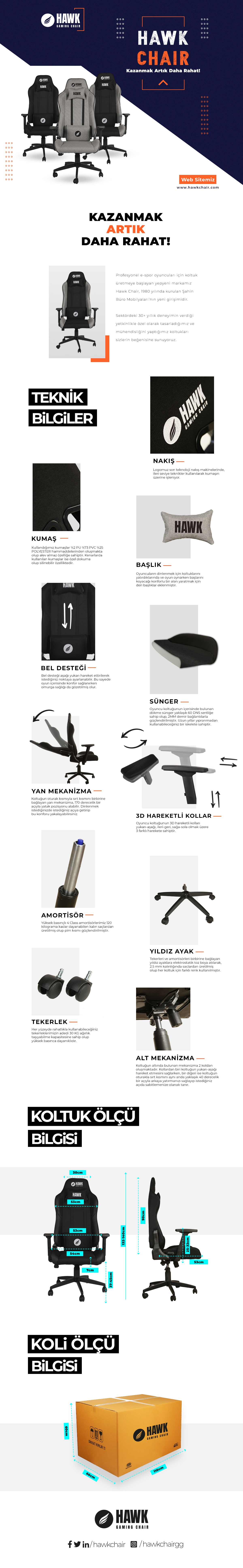 Hawk Gaming Chair Fab V2 Kumaş Oyuncu Koltuğu Fiyatı