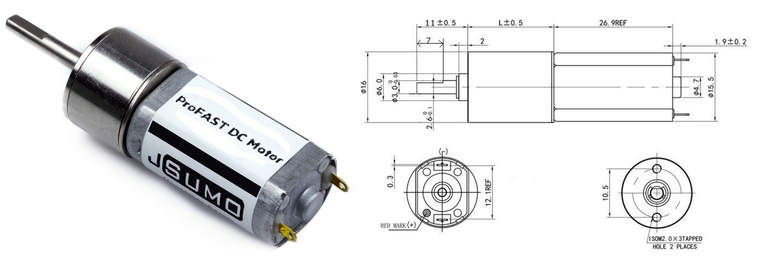 Robotus Profast 12V 4000RPM Dc Motor - Yeni Seri Fiyatı