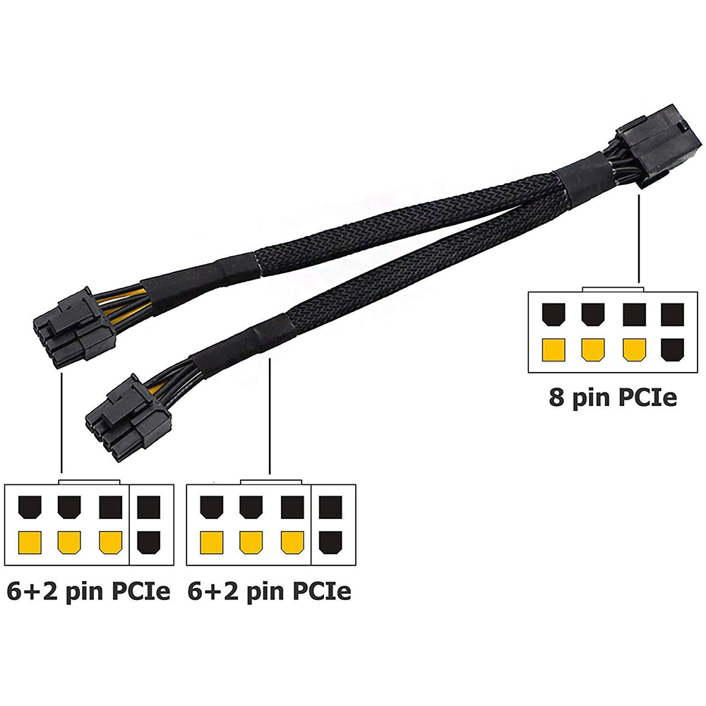 Pandoraplanet Gpu VGA 8 Pin Kablo-1 * 8-Pin Gpu'dan Çift Fiyatı