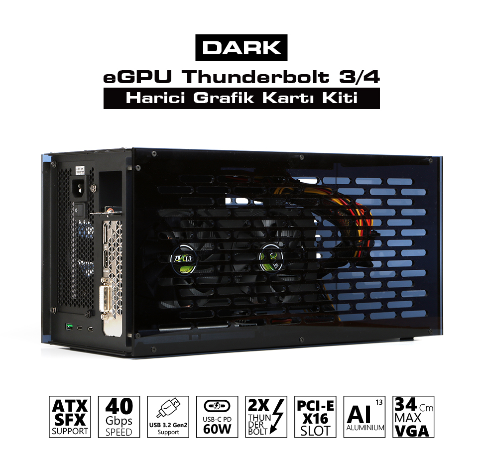 Dark Thunderbolt 3 Harici Ekran Kartı Kiti Egpu Fiyatı