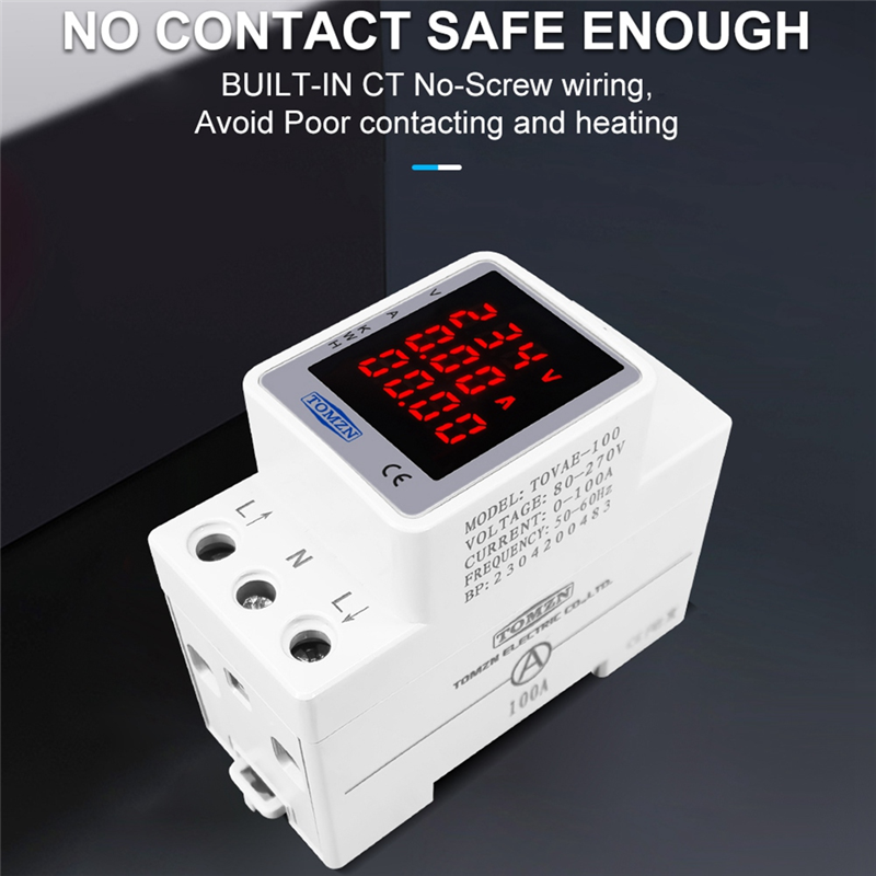 Xiaxiaoer Tomzn TOVAE-100 Ac 80-270 V 100A Din Ray Gerilimi Fiyatı