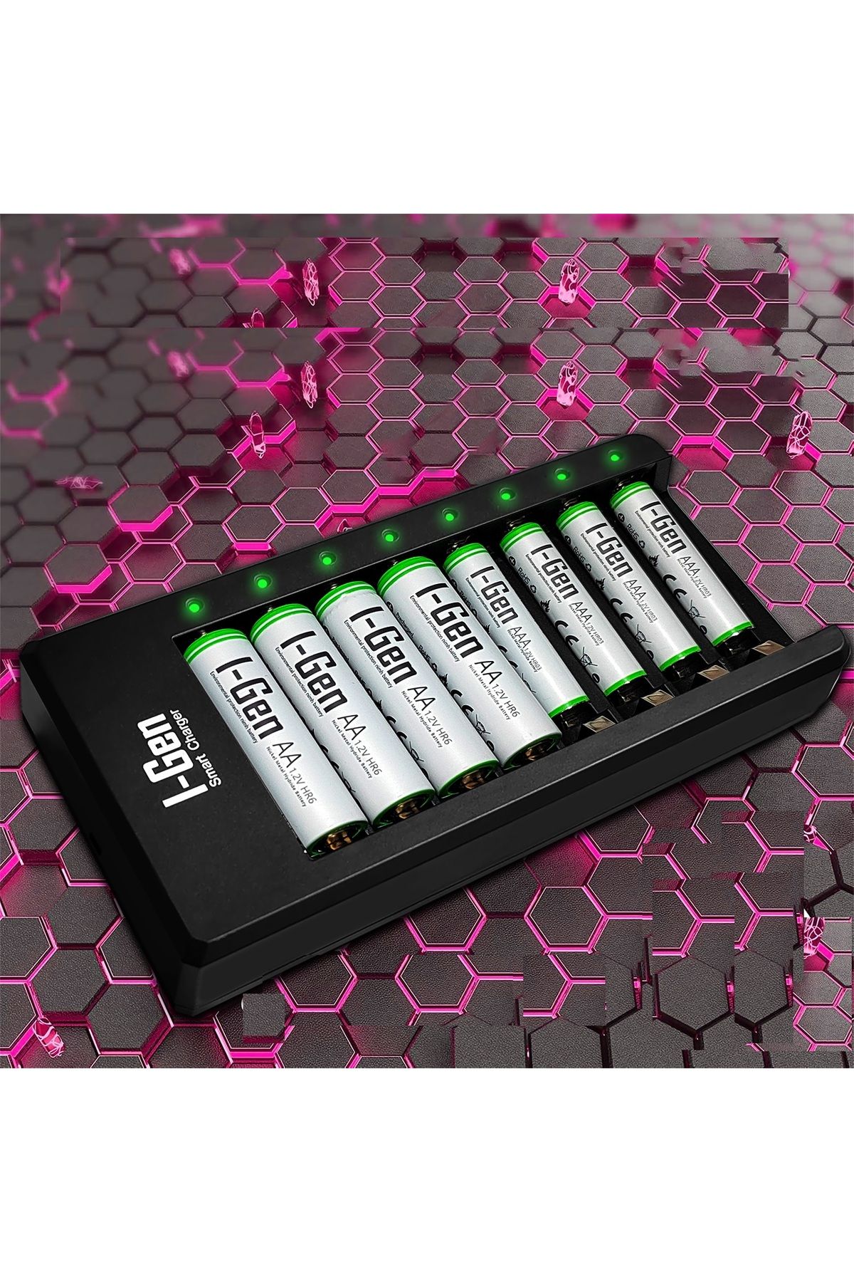 I-Gen Batteries I-Gen G879 8'li Pil Şarj Aleti + 4 Adet AA, Peşin ...