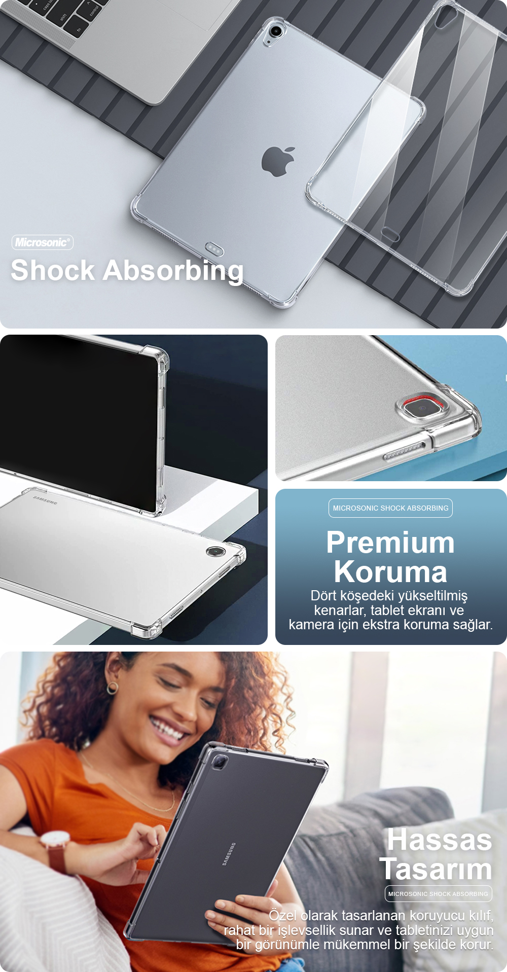 Microsonic Apple iPad Air 13 2024 Kılıf (A2898-A2899) Shock Fiyatı
