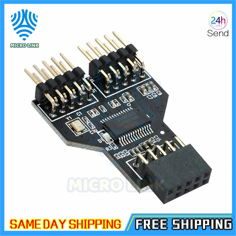 Scentu 9 Pin USB Başlığı Dişi 1 Ila 2 Erkek Kurulu 9-Pin USB Fiyatı