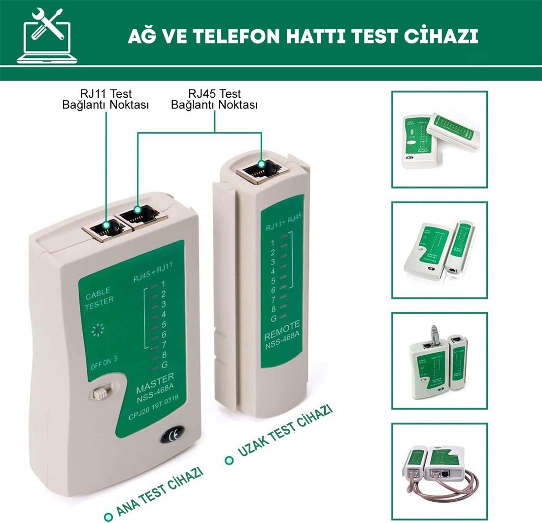 Go İthalat RJ9-RJ11-RJ45 3lü Penseli Kablo Test ve Onarım Fiyatı
