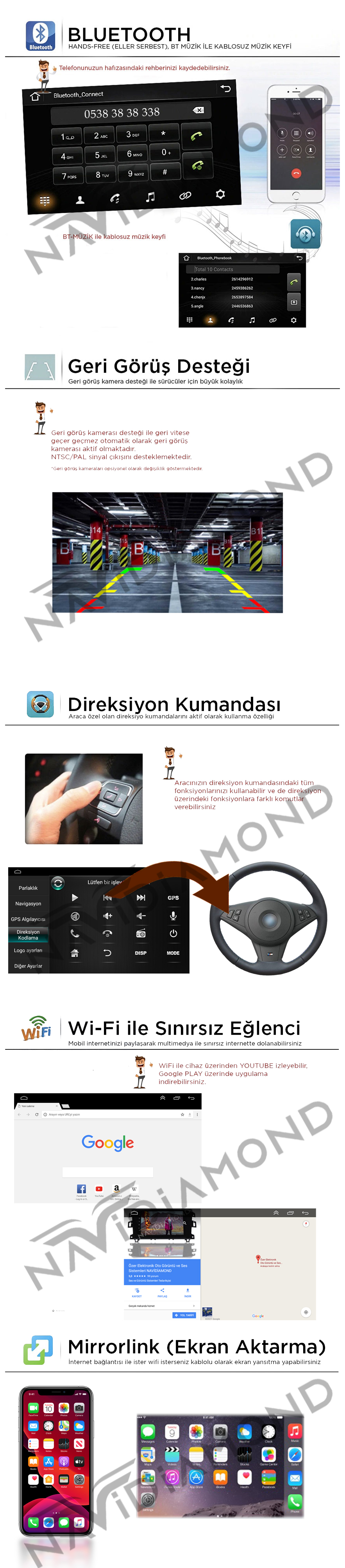 Navidiamond Citroen C-Elysee Black Oem Multimedia Teyp * Fiyatı